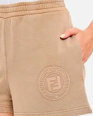 Fendi Embossed Logo Sweat Shorts - Multicolor