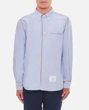 Thom Browne Light Blue Cotton Oxford Shirt - Multicolor