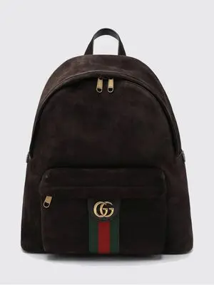 Gucci Suede Backpack With Web Detail
