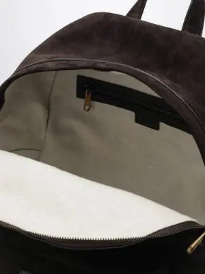 Gucci Suede Backpack With Web Detail