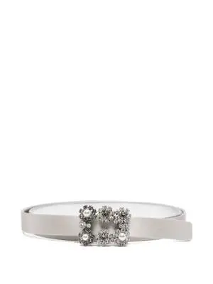 ROGER VIVIER Embellished Flower Buckle Belt - Multicolor