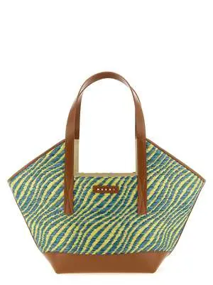 Marni MARNI Waves Shopper Bag Green