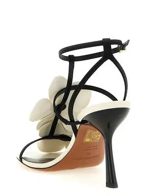 Zimmermann Orchid Leather & Grosgrain Heeled Sandals - Multicolor