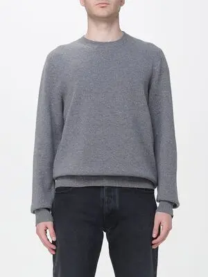 Gucci Ribbed Wool Blend Crew Neck Pullover - Gray