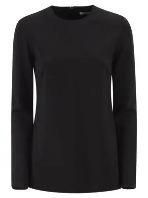 Max Mara Slim Fit Crew Neck Long Sleeve Top