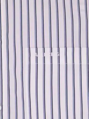 Balenciaga Striped Cotton Shirt With Tucked Sleeves