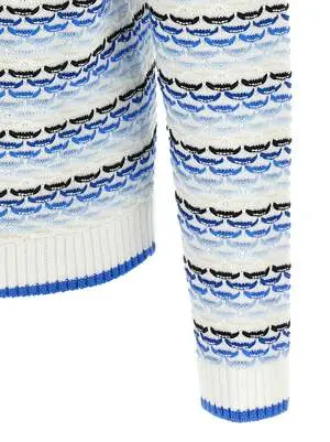 Casablanca Tuck Stitch Long Sleeve' Polo Shirt