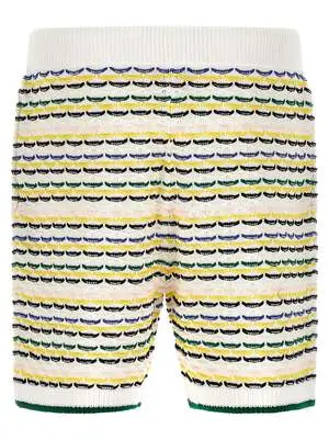Casablanca Tuck Stitch' Bermuda Shorts - Multicolor