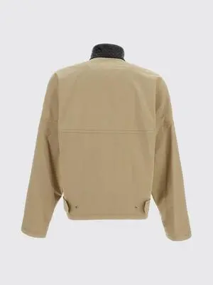 Bottega Veneta Zip-up Jacket With Woven Collar - Cream