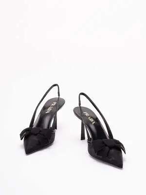 Prada Slingback Pumps With Bow Detailing - Multicolor