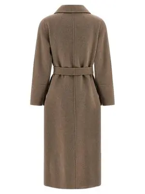 Max Mara S Mmelisa' Long Wool Coat - Brown