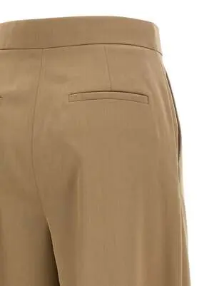 Max Mara Mxmquorum Virgin Wool Trousers - Brown