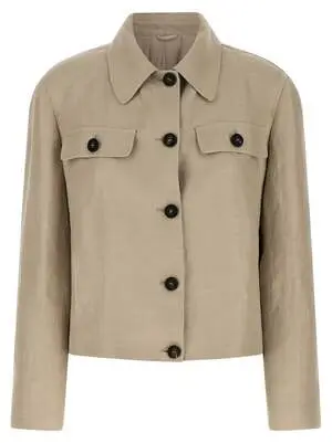 Brunello Cucinelli BRUNELLO CUCINELLI Linen Blazer Cream