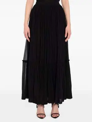 Saint Laurent Silk Ruffle Skirt