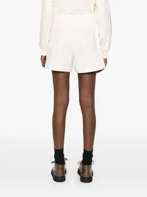 Moncler Cotton Drawstring Shorts With Side Stripe Detail - Multicolor