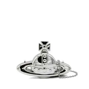 VIVIENNE WESTWOOD Oob Shape Clutch Bag - Silver