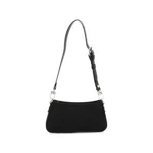 VIVIENNE WESTWOOD Grained Leather Orb Plaque Shoulder Bag - Black