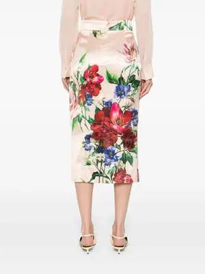Dolce & Gabbana Floral Print Viscose Skirt