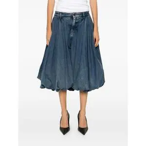 Balenciaga Denim Balloon Silhouette Knee-length Shorts