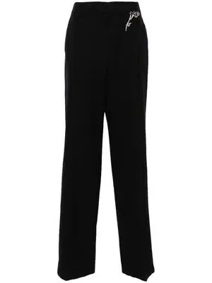 Prada Wool Straight-leg Trousers - Multicolor