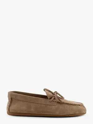 Miu Miu Suede Loafers With Bow Detail - Multicolor