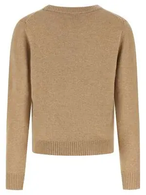 GANNI Banane Wool Crew Neck Sweater - Cream