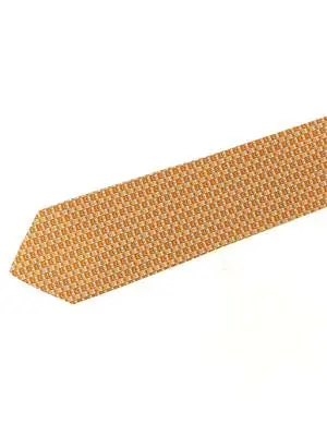 FERRAGAMO Silk Gancini Jacquard Tie