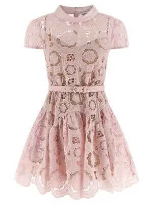 SELF-PORTRAIT Floral Lace Mini Dress