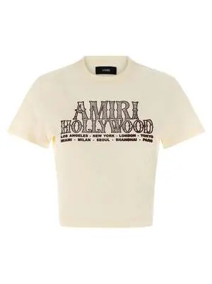 Amiri Hollywood Cropped T-shirt - White