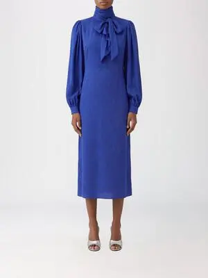 Gucci Textured Wool Blend Dress - Blue