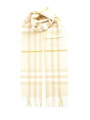 Burberry Check Scarf - Cream