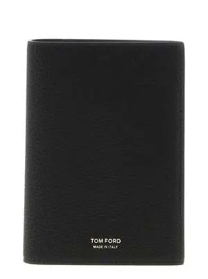TOM FORD Hammered Passport Holder - Black