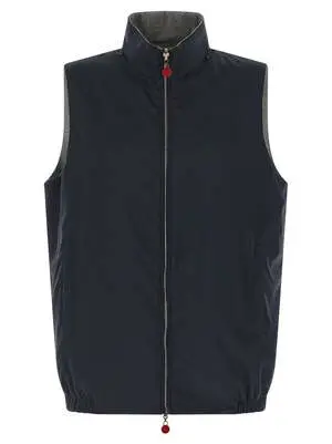 Kiton Double Face Nylon Vest - Blue