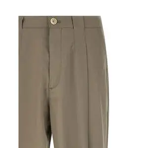 Brunello Cucinelli Tailored Pleated Cotton Trousers