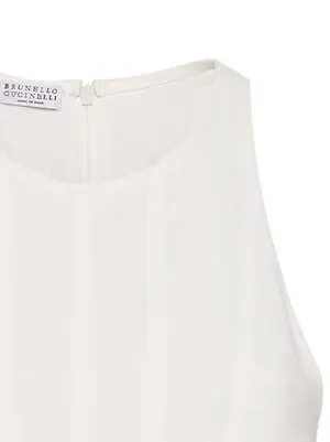 Brunello Cucinelli Sleeveless Crew-neck Long Dress