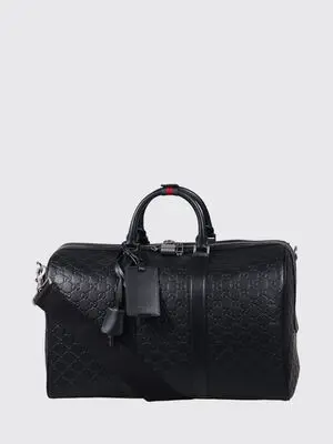 Gucci Embossed Calfskin Travel Bag - Black