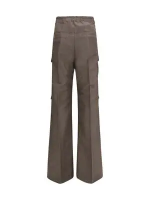 Rick Owens Cargo Beltas Pants Wide Leg - Gray