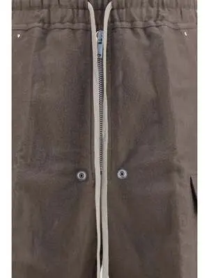 Rick Owens Cargo Beltas Pants Wide Leg - Gray