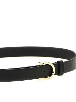 FERRAGAMO Gancini Belt - Black