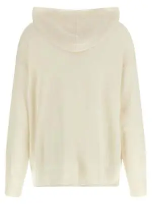 Max Mara Mxpcrusca Cashmere Zip-up Hooded Cardigan - White