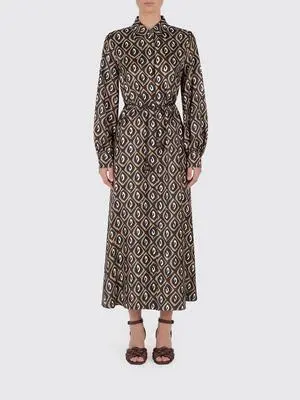 Max Mara Silk Printed Dress - Black
