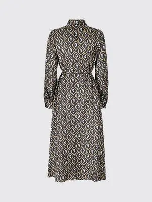 Max Mara Silk Printed Dress - Black