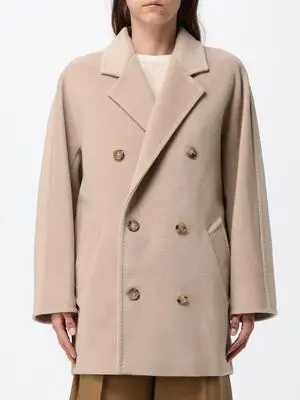 Max Mara MAX MARA Cape With Tie Detail And Contrasting Trim Cream