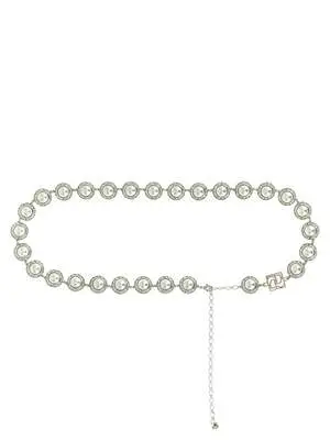 Magda Butrym Metal Chain Belt With Embellished Floral Links - Silver