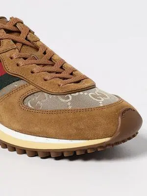 Gucci Calf Skin Sneakers With Horsebit Detailing - Cream