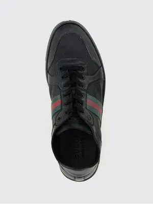 Gucci Leather Lace-up Sneakers