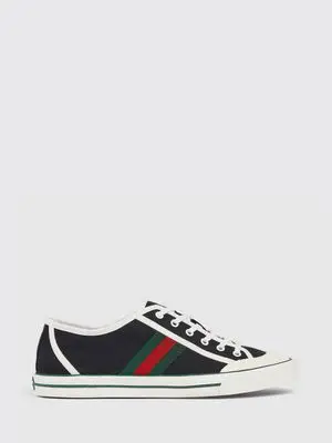 Gucci Leather Lace-up Sneakers - Black