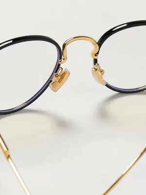 Bottega Veneta Round Frame Sunglasses In Yellow Gold