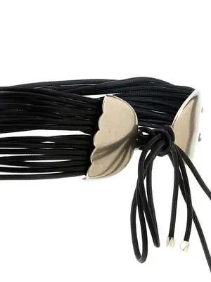 Isabel Marant Étoile Brandy Lambskin Belt With Silver Brass Detail