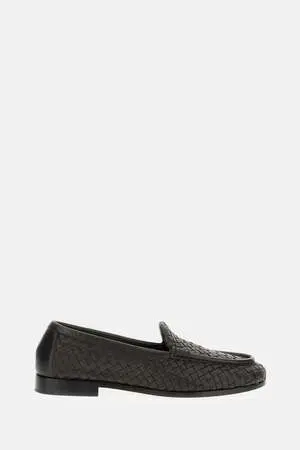 Bottega Veneta Silenzio Loafers In Espresso Nappa Leather - Multicolor